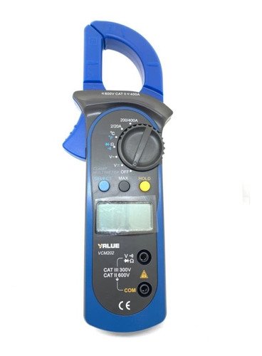 Pinza Amperometrica Multimetro Value Vcm202 Con Termometro - RepuestoYa