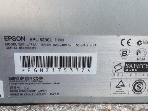 Placa Lógica Impresora Epson Epl-6200l - RepuestoYa